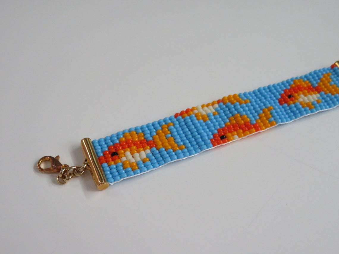 Goldfish Seed Bead Bracelet - Etsy