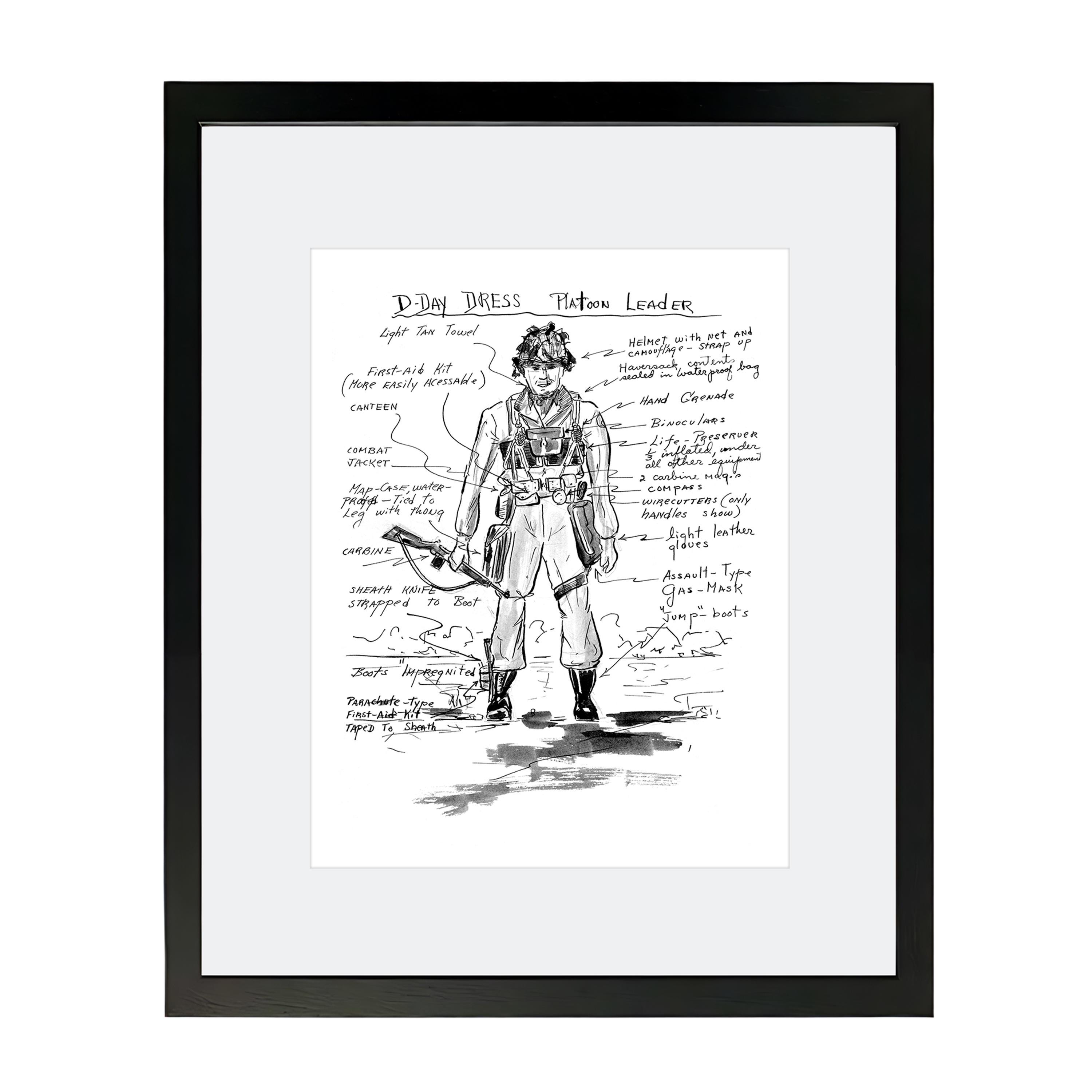 History Framed Wall Art: D-day Sketch - Etsy