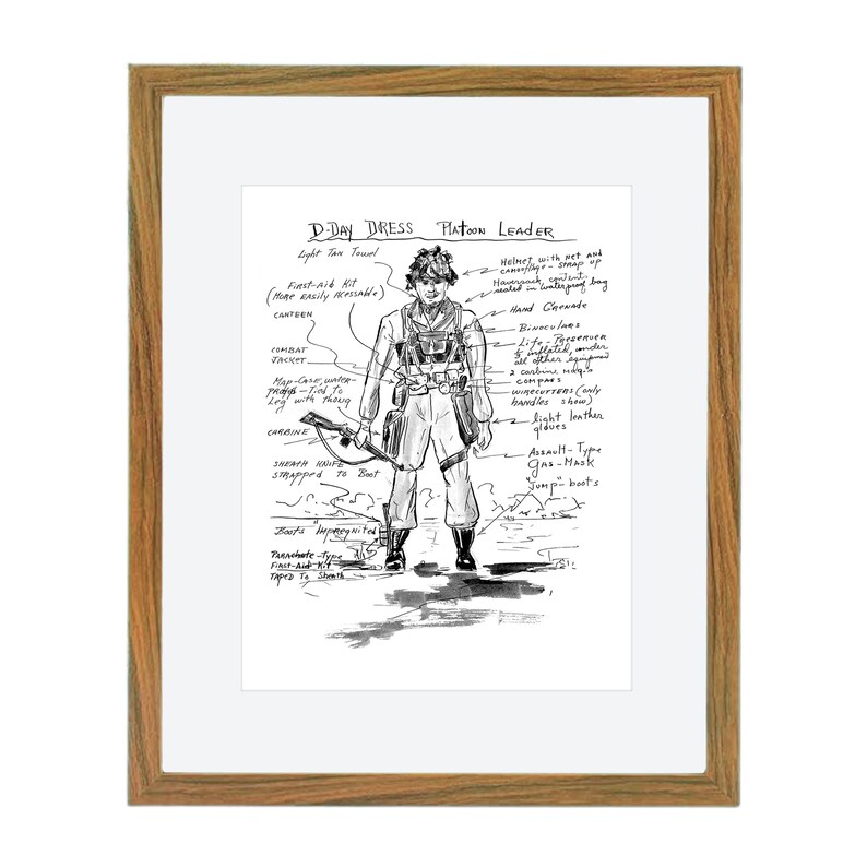 History Framed Wall Art: D-day Sketch - Etsy