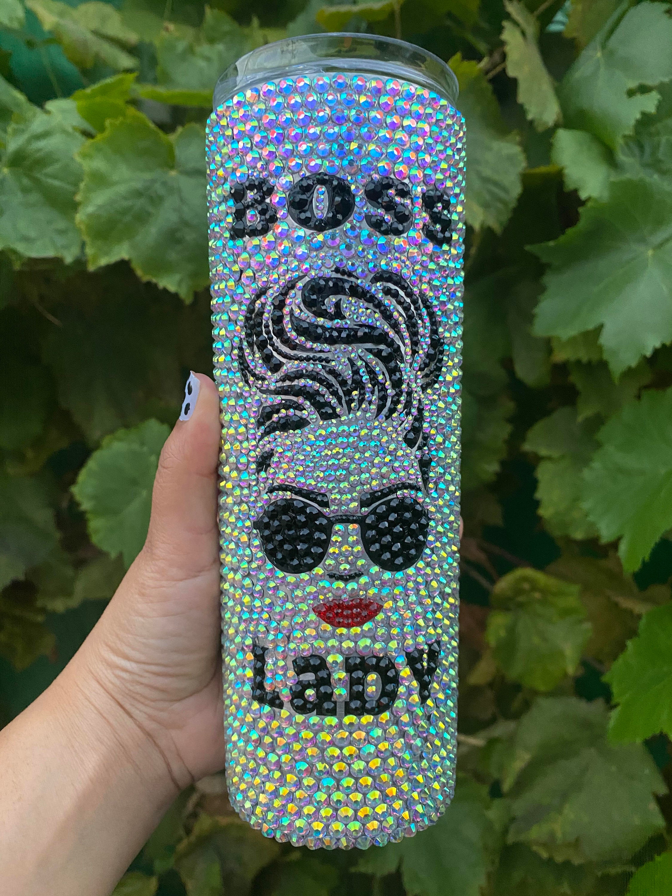 Bling Tumbler Rhinestone Tumblers Tumbler With Rhinestones Etsy