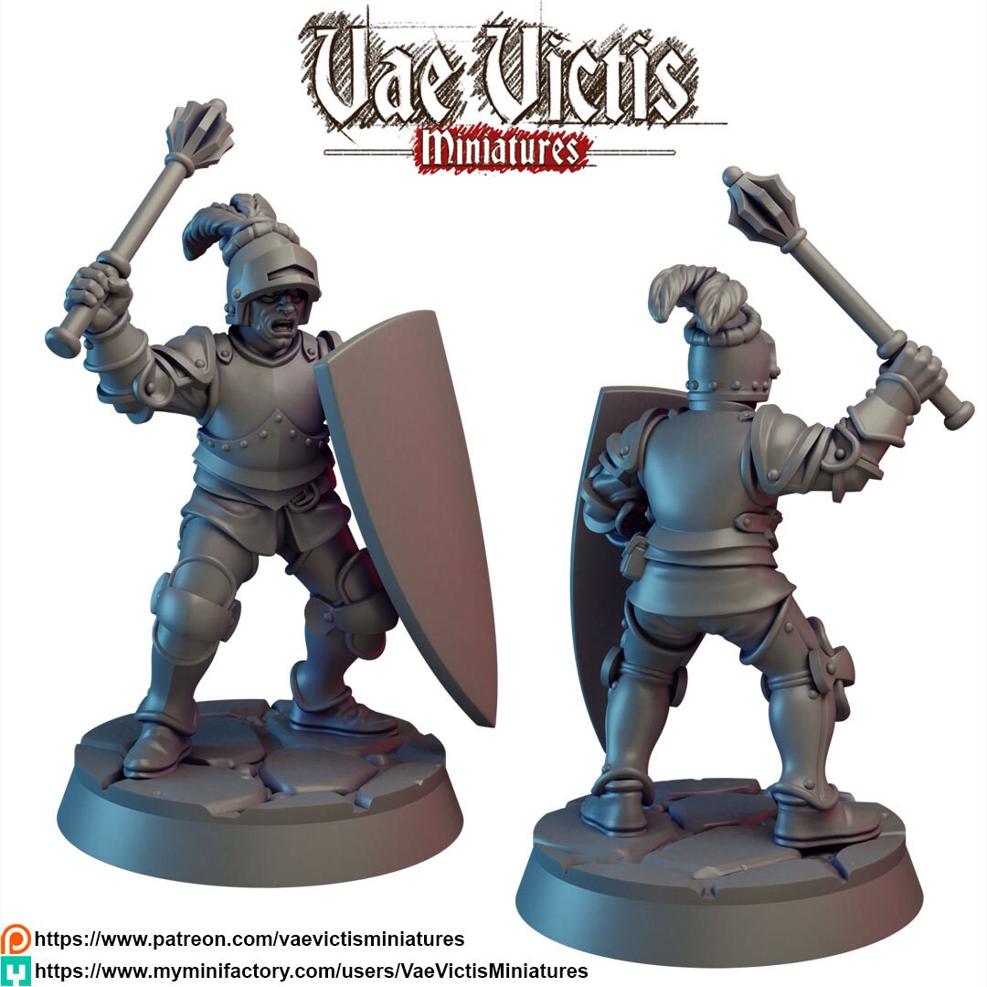 Foot Knights 6 Models Fantasy Wargame Models E.g. for Mordheim ...
