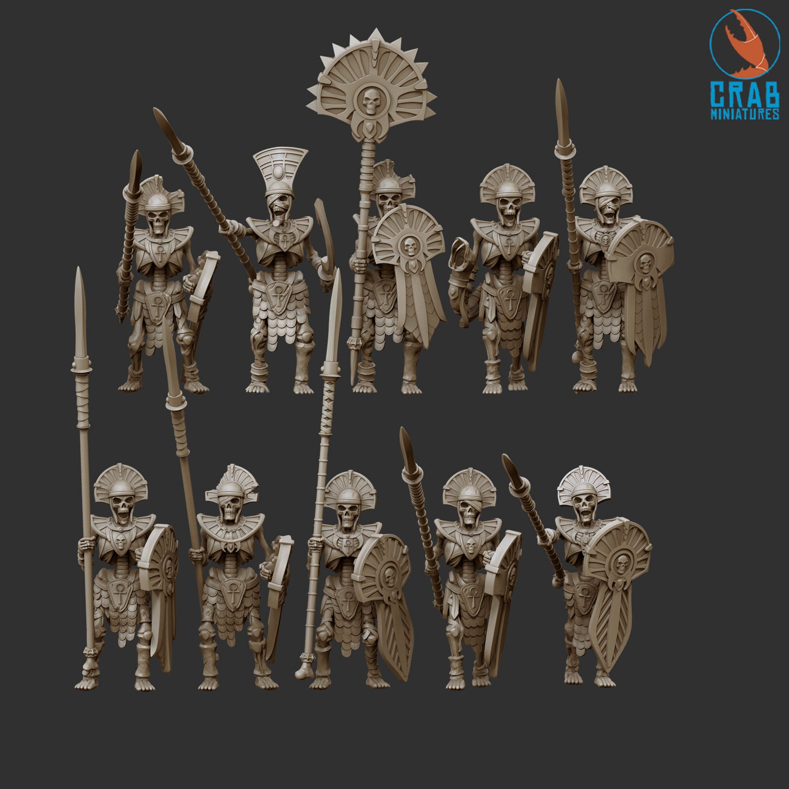 Desert Skeleton Heavy Infantry 10 Models E.g. for Khemri / Tomb Kings ...