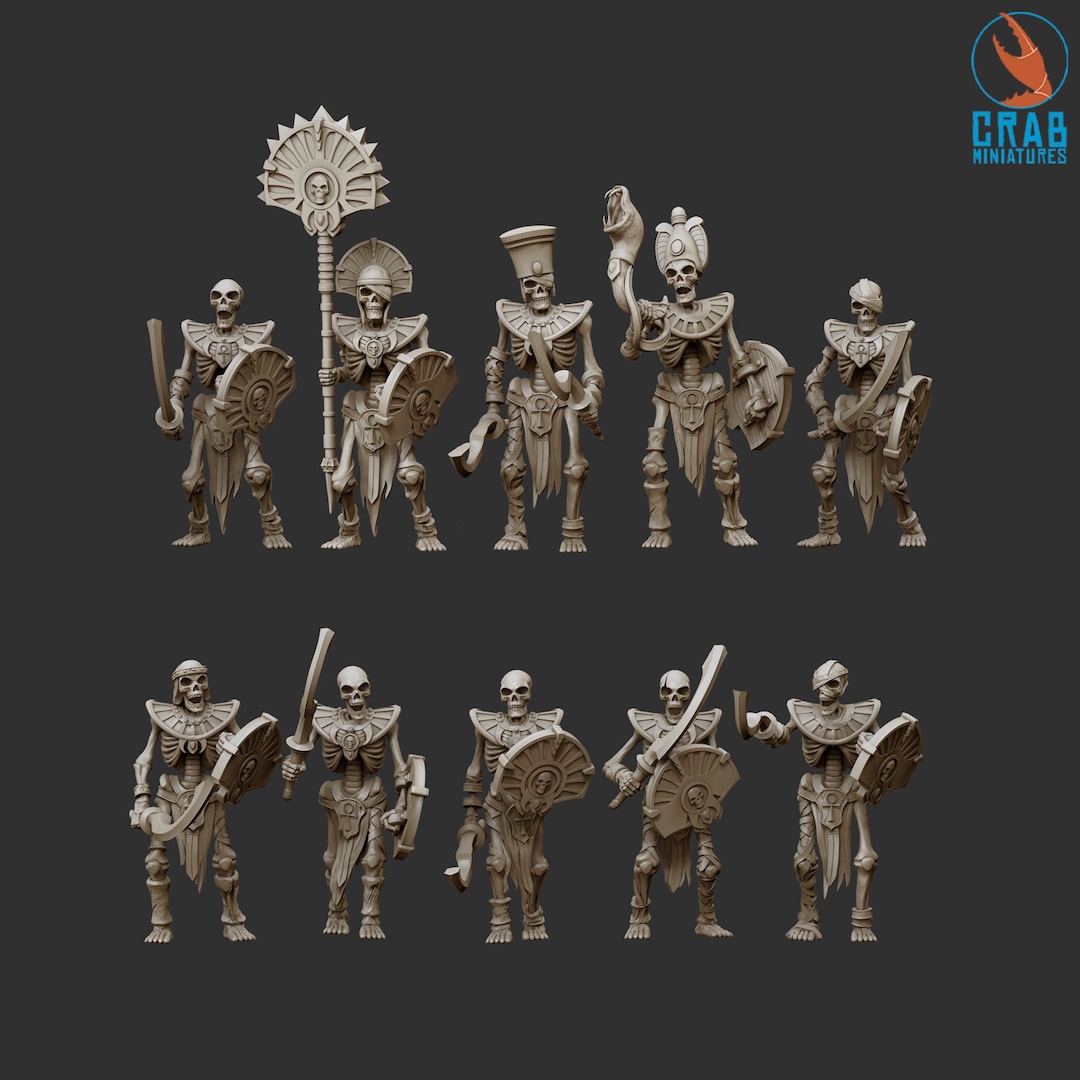 Desert Skeleton Warriors (10 Models) | Undead Egyptian Desert Skeletons ...