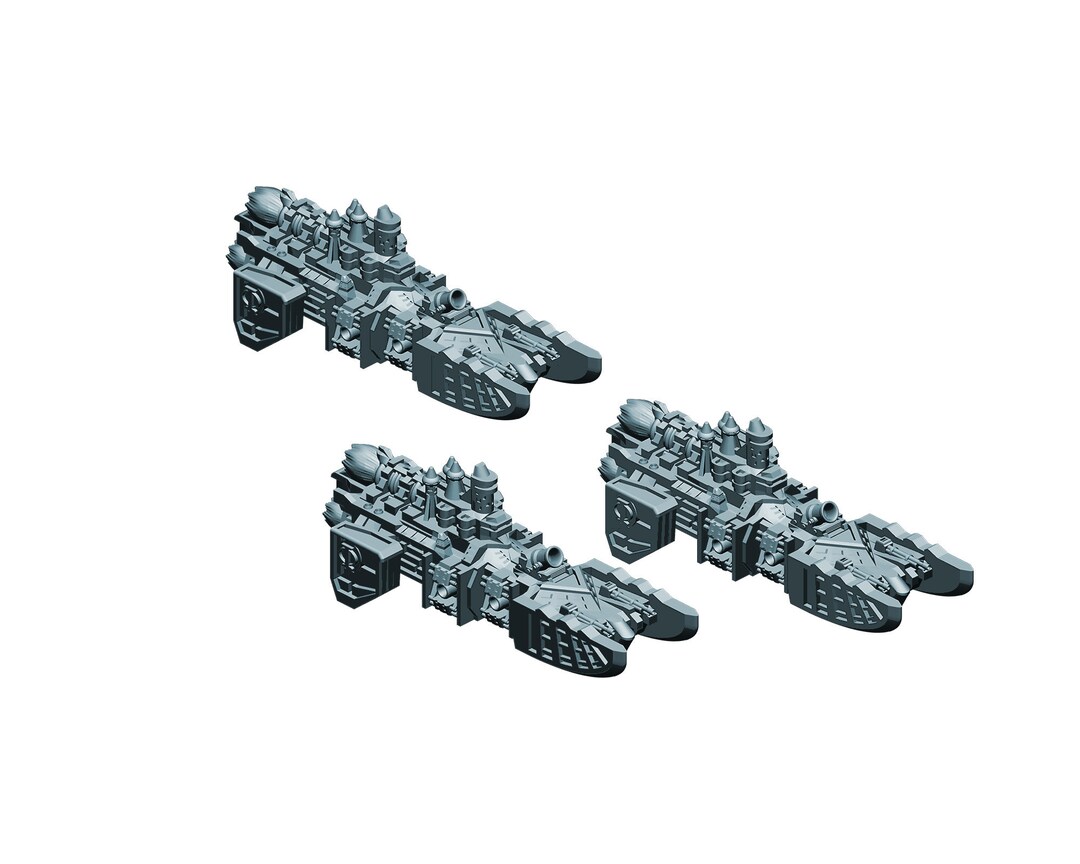 Iron Class Attack Frigates (3 Models) | Super Marines Frigate for ...