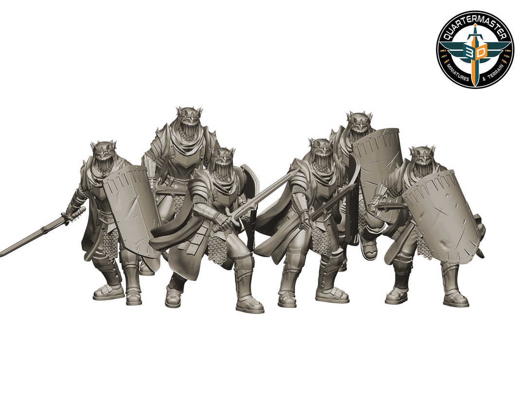 Fallen Knights With Swords 6 Models E.g. for Lord of the Rings Black ...
