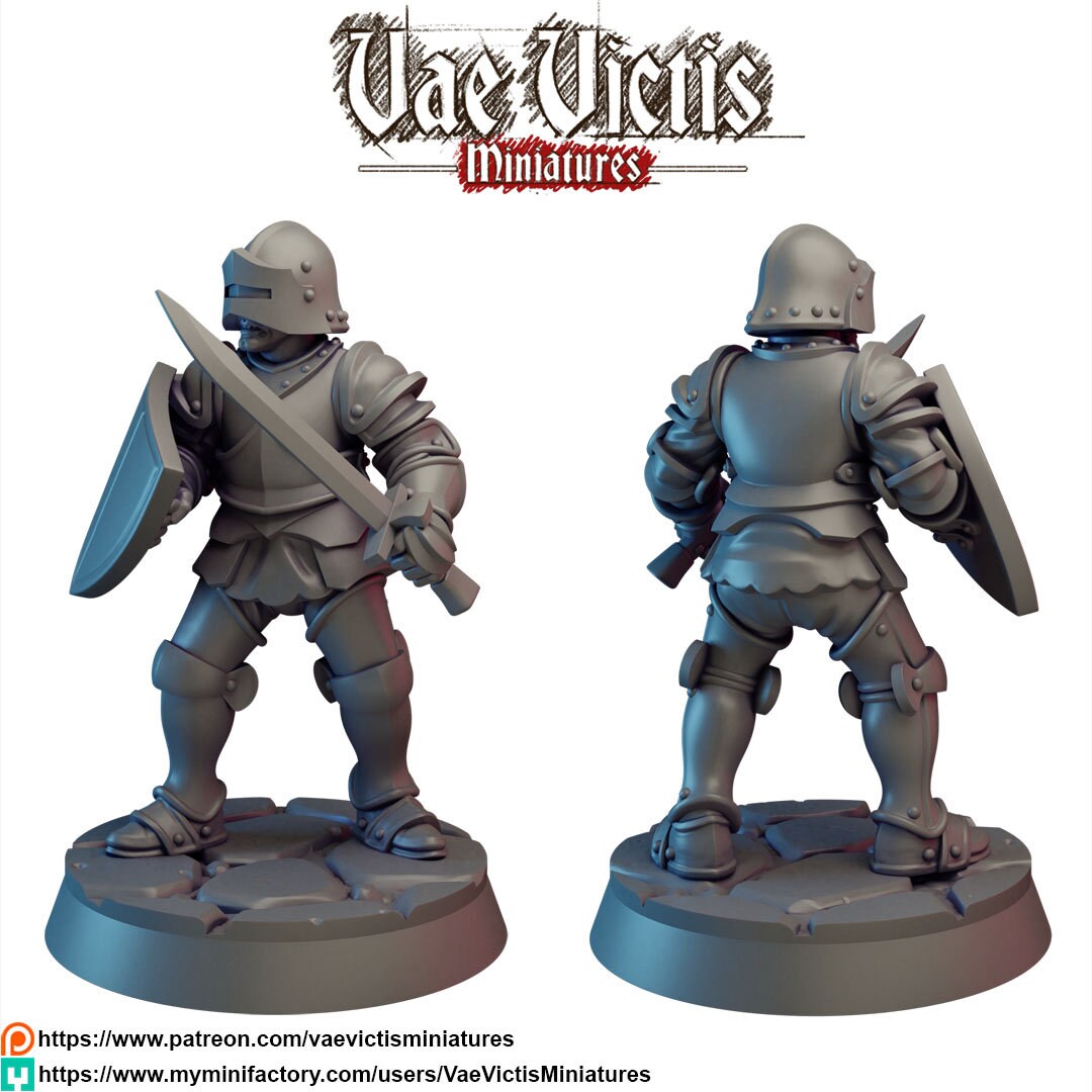Foot Knights 6 Models Fantasy Wargame Models E.g. for Mordheim ...
