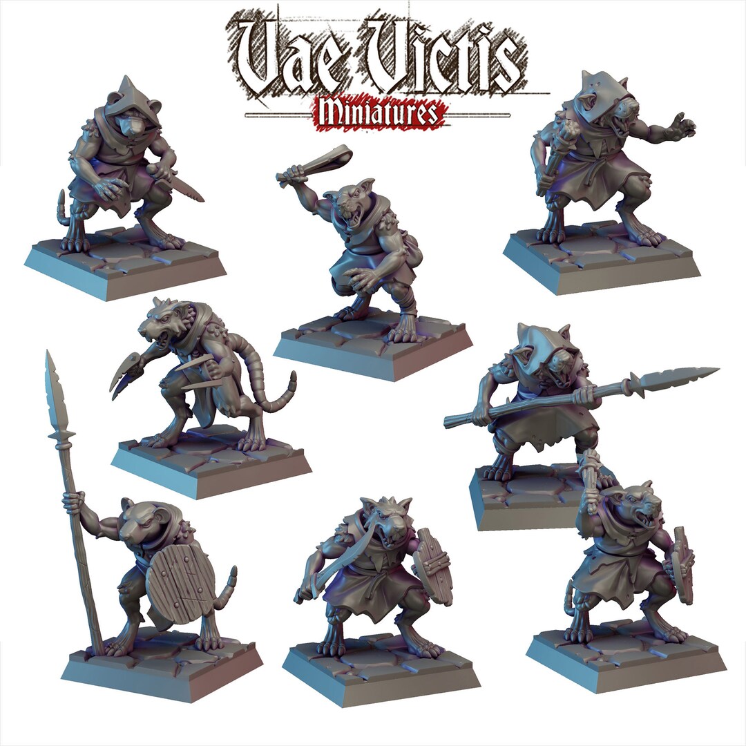 Ratfolk Warband (8 Models) | Proxy E.g. for Broheim, Frostgrave ...
