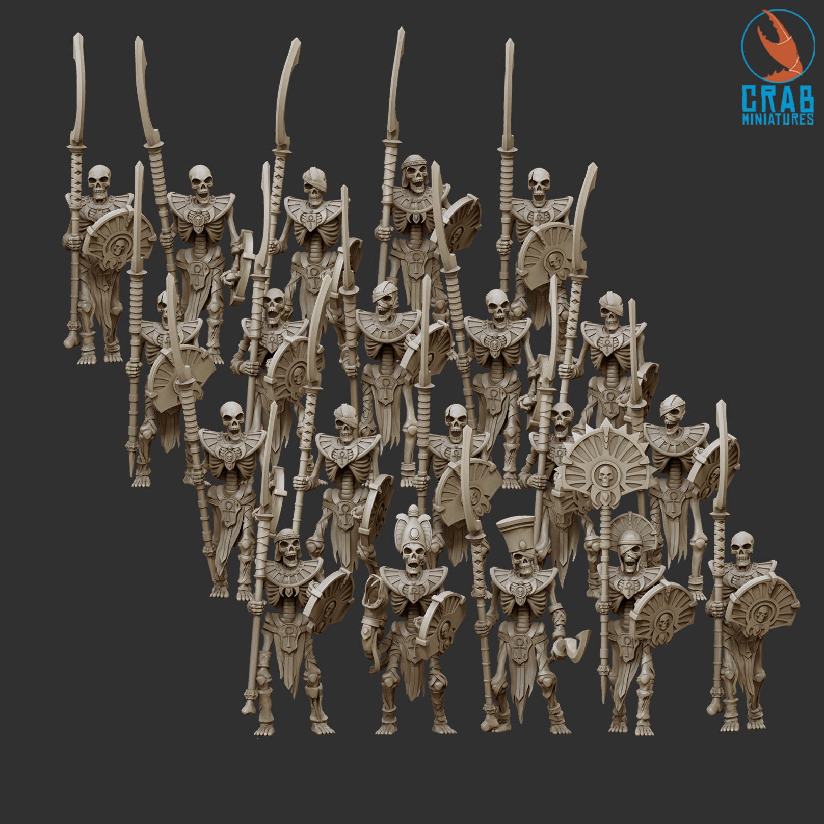 Desert Skeleton Warriors (20 Models) | Undead Egyptian Desert Skeletons ...