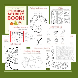 Printable Christmas Activity Pages for Pre-k and Kindergarten Kids - Etsy