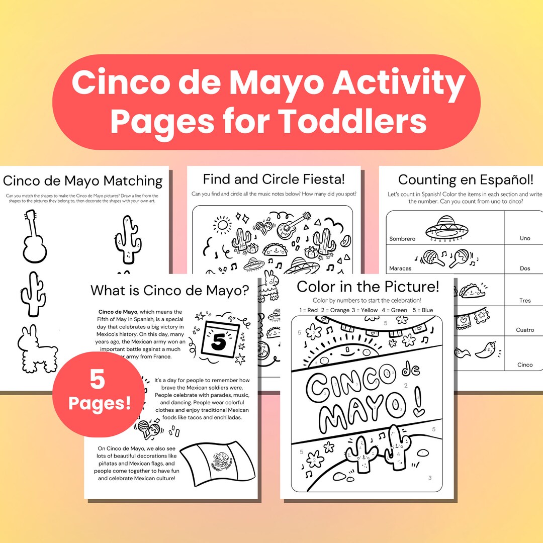 Cinco De Mayo Engaging Toddler Activities - Educational Fun for Young ...