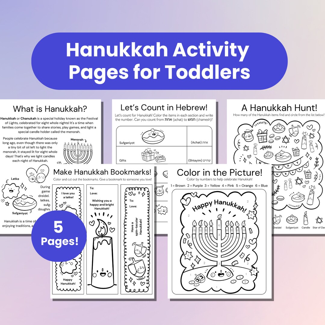 Cute Hanukkah Coloring Pages - Fun Toddler Activities for Chanukah ...