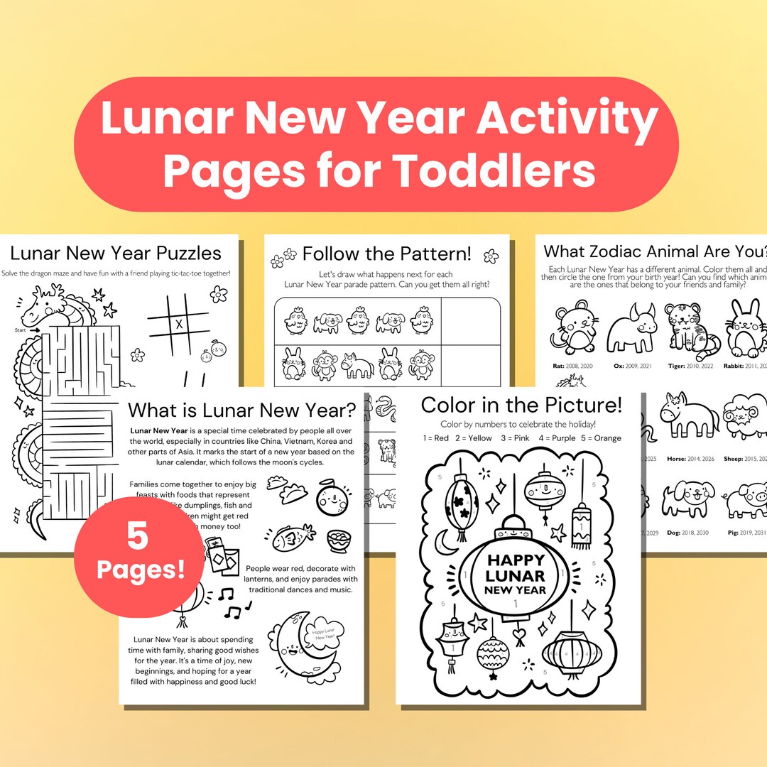 Fun and Educational Lunar New Year Worksheets and Activities for ...