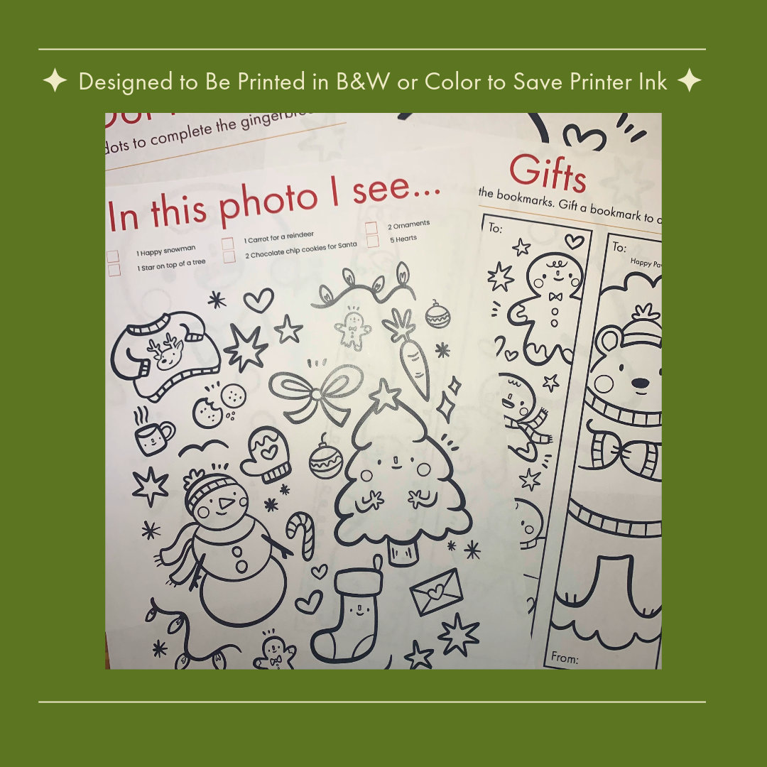 Printable Christmas Activity Pages for Pre-k and Kindergarten Kids - Etsy