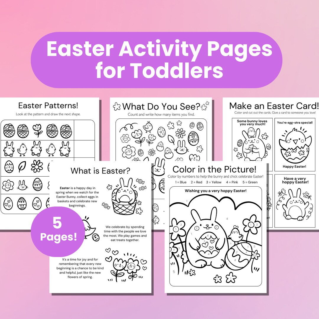 Fun & Engaging Easter Toddler Activity Pages - Preschool and ...