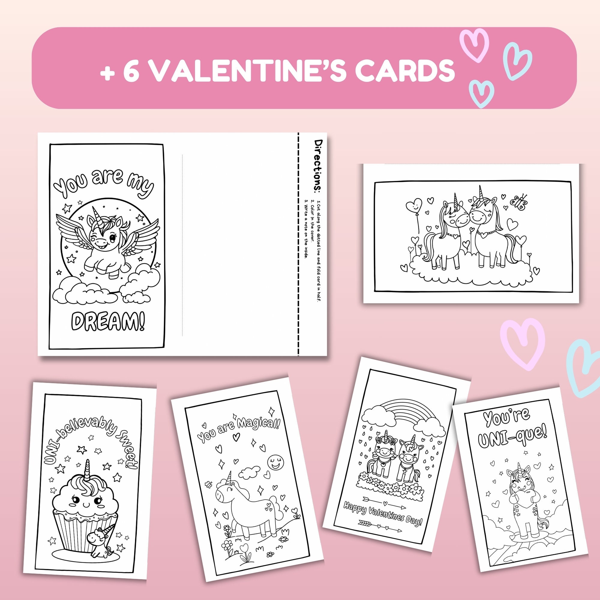 Unicorn Valentine's Day Coloring Pages for Toddlers Magical Unicorn ...