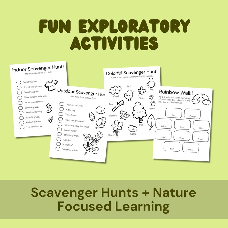 Interactive Scavenger Hunt Activity Book for Kids - Outdoor & Indoor ...