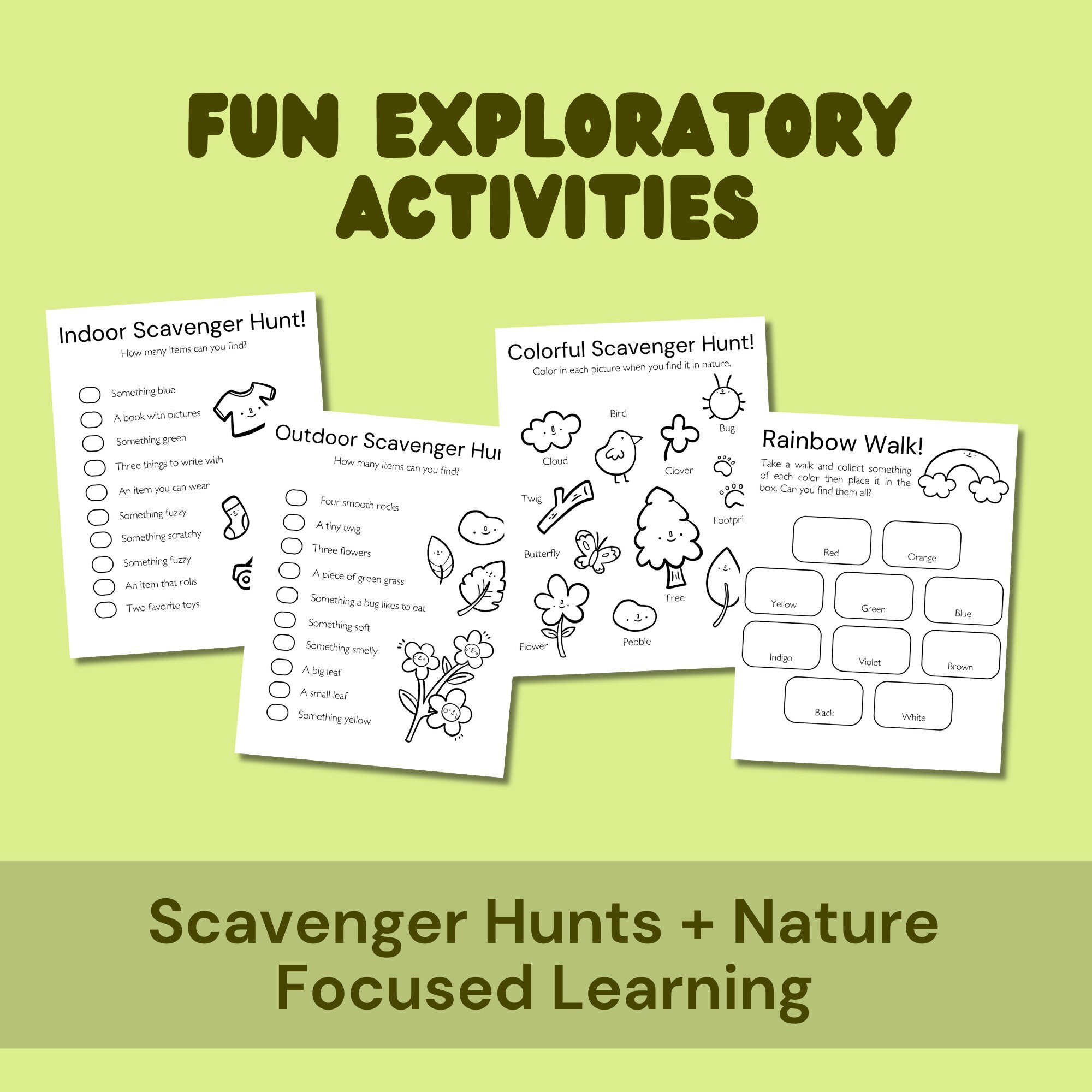 Interactive Scavenger Hunt Activity Book for Kids - Outdoor & Indoor ...