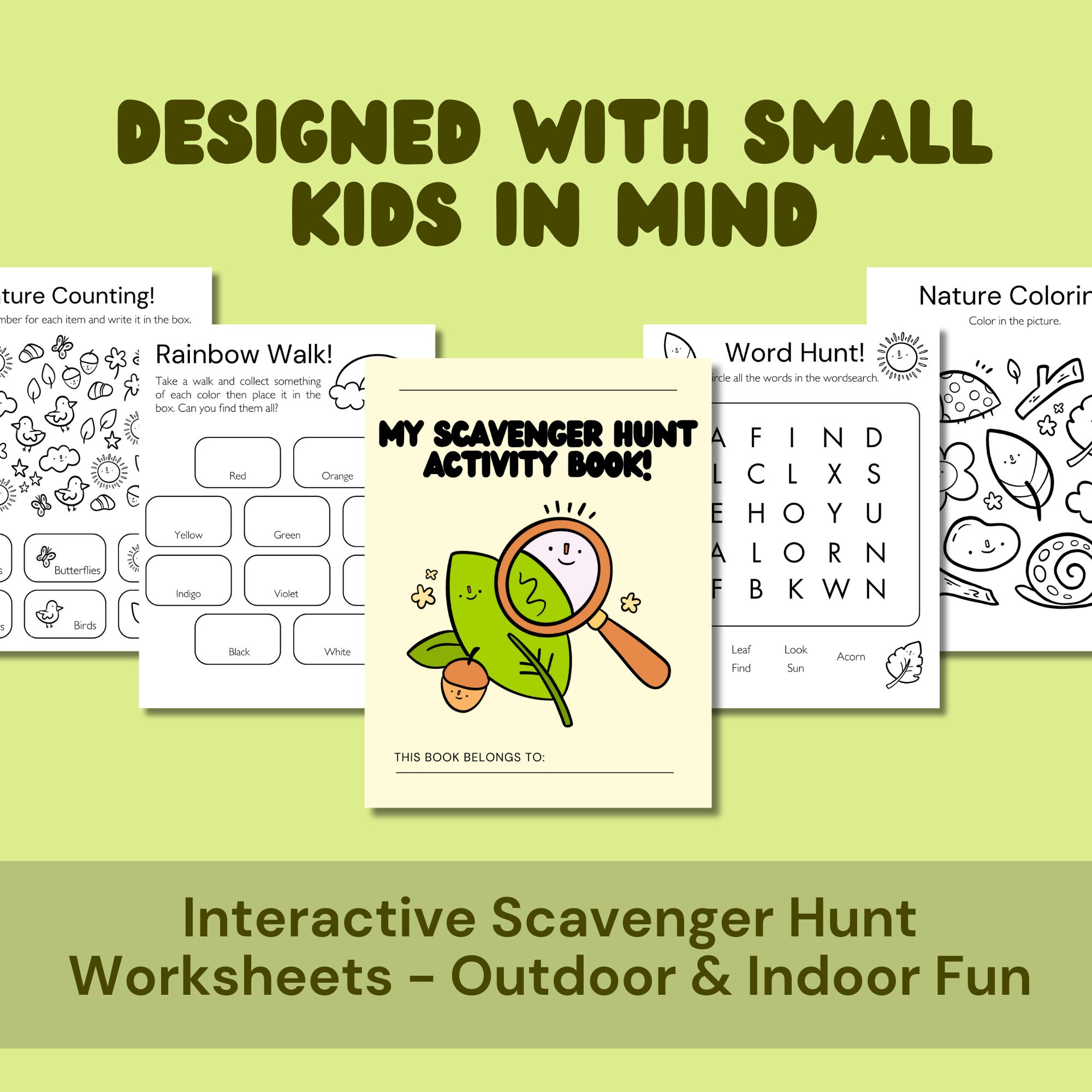 Interactive Scavenger Hunt Activity Book for Kids - Outdoor & Indoor ...