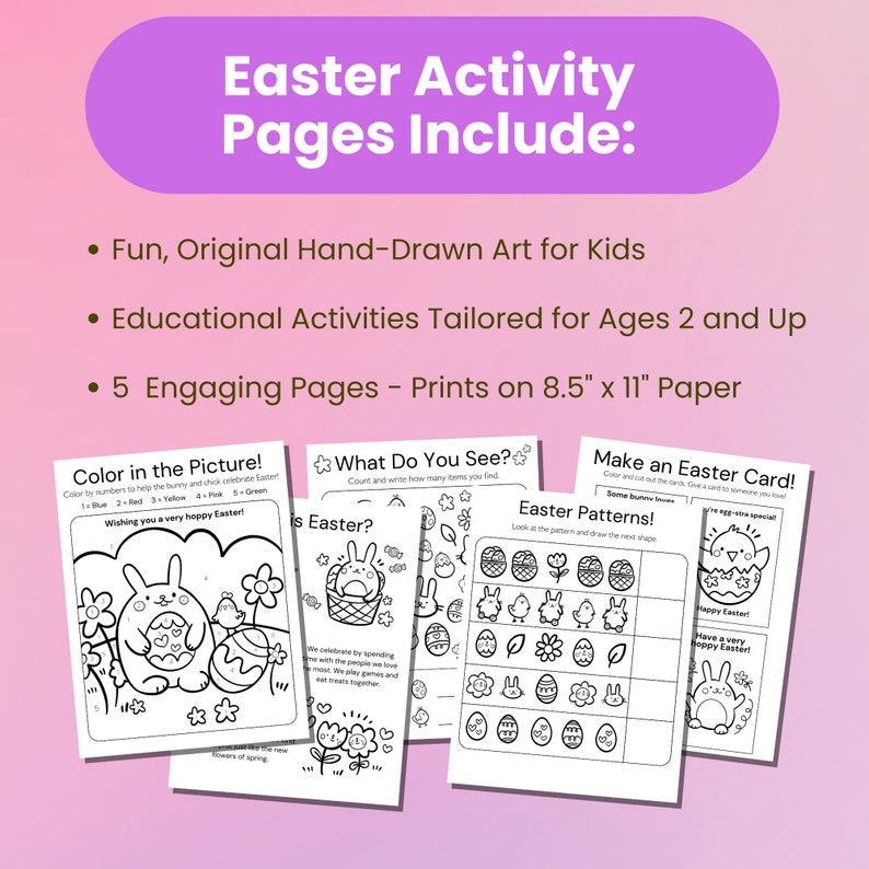 Fun & Engaging Easter Toddler Activity Pages - Preschool and ...