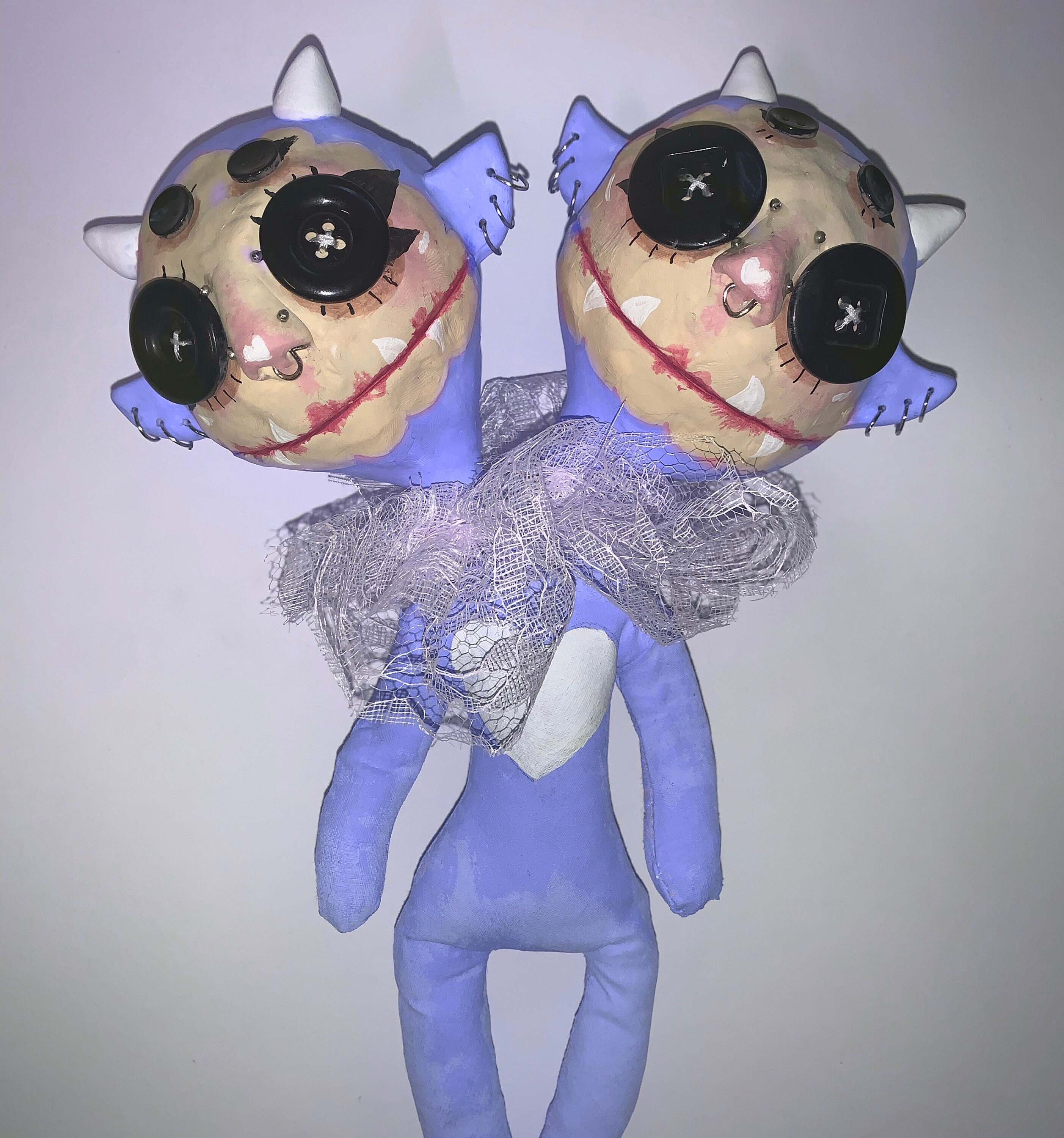 2 headed clown monster doll | Etsy