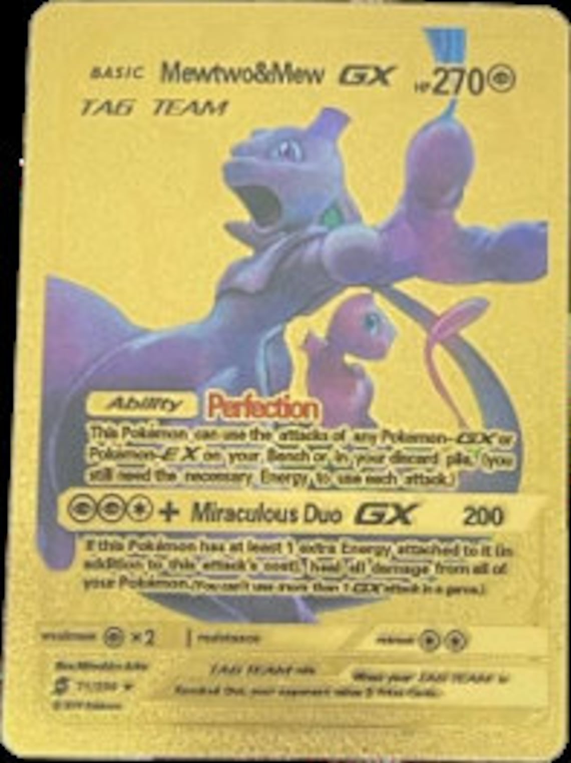 Mewtwo & Mew GX SM Unified Minds Tag Team HP270 - Etsy