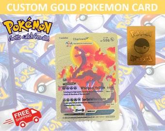 Shiny Charizard V Gold - Etsy