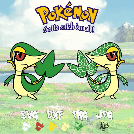 BUY2GET1 Pokémon Snivy .svg .dxf .eps .png .jpg Digital Cut - Etsy