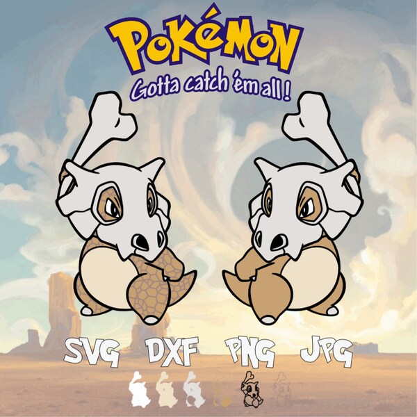 Cubone Clipart - Etsy UK