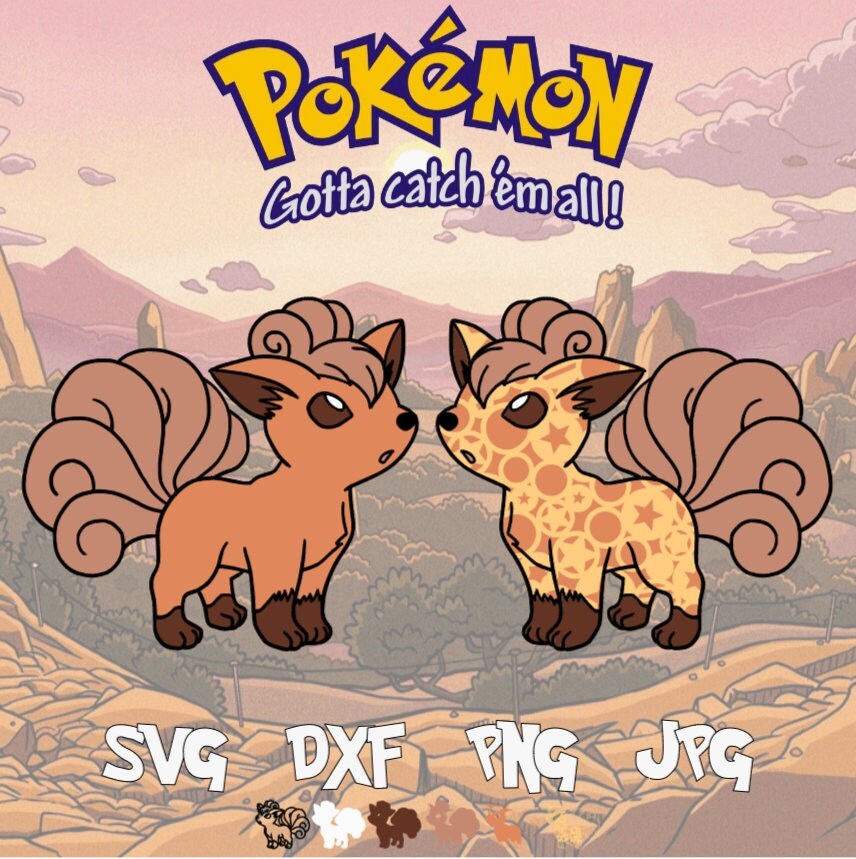 BUY2GET1 Pokémon Vulpix .svg .dxf .eps .png .jpg Digital Cut - Etsy