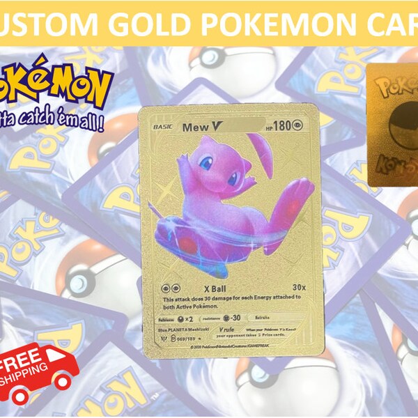 Mew V Gold Card - Etsy