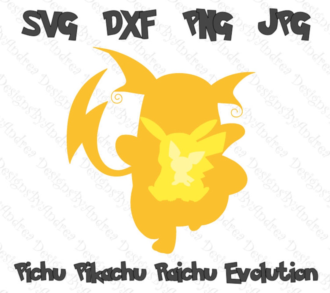 Pokémon SVG Pichu Pikachu Raichu DXF PNG Digital Cut - Etsy Australia