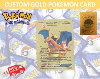 Shiny Charizard V Gold - Etsy