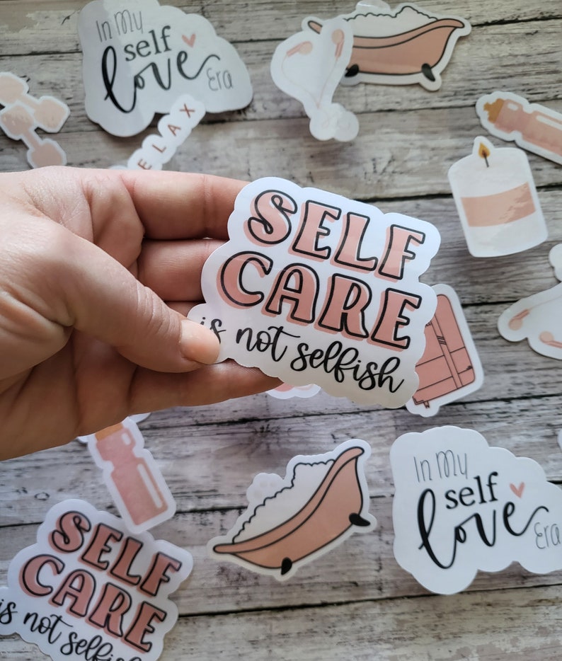 Aesthetic Self Care Sticker Pack Self Love, Decals 10 Self Care, Self ...