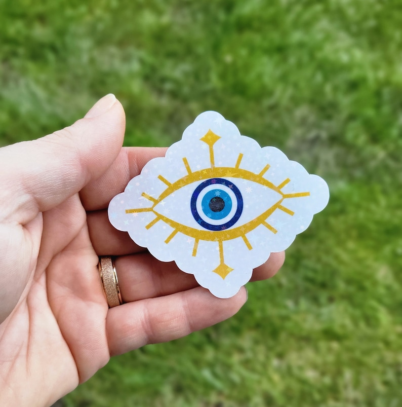 Evil Eye Holographic Sticker: Protective Die Cut - Choose at Checkout ...
