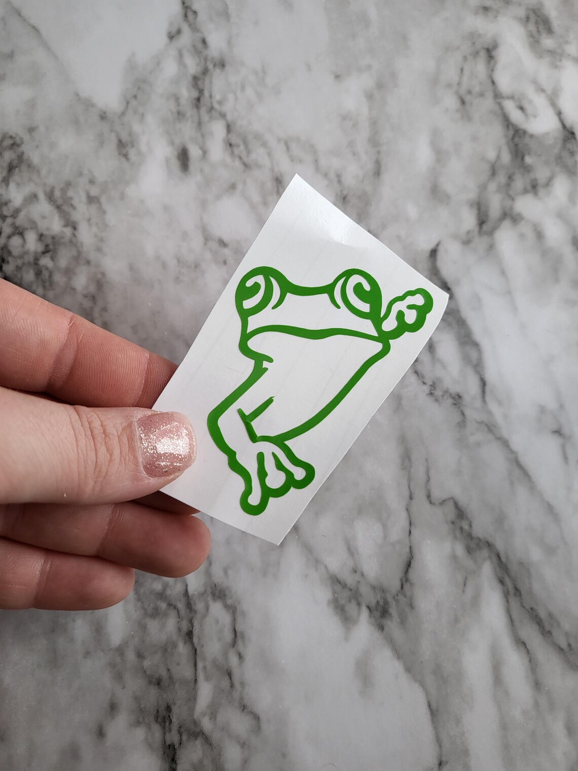 Frog Leg Vinyl Decal Green Frog Sticker Cute Vinyl Decor Laptop Water ...