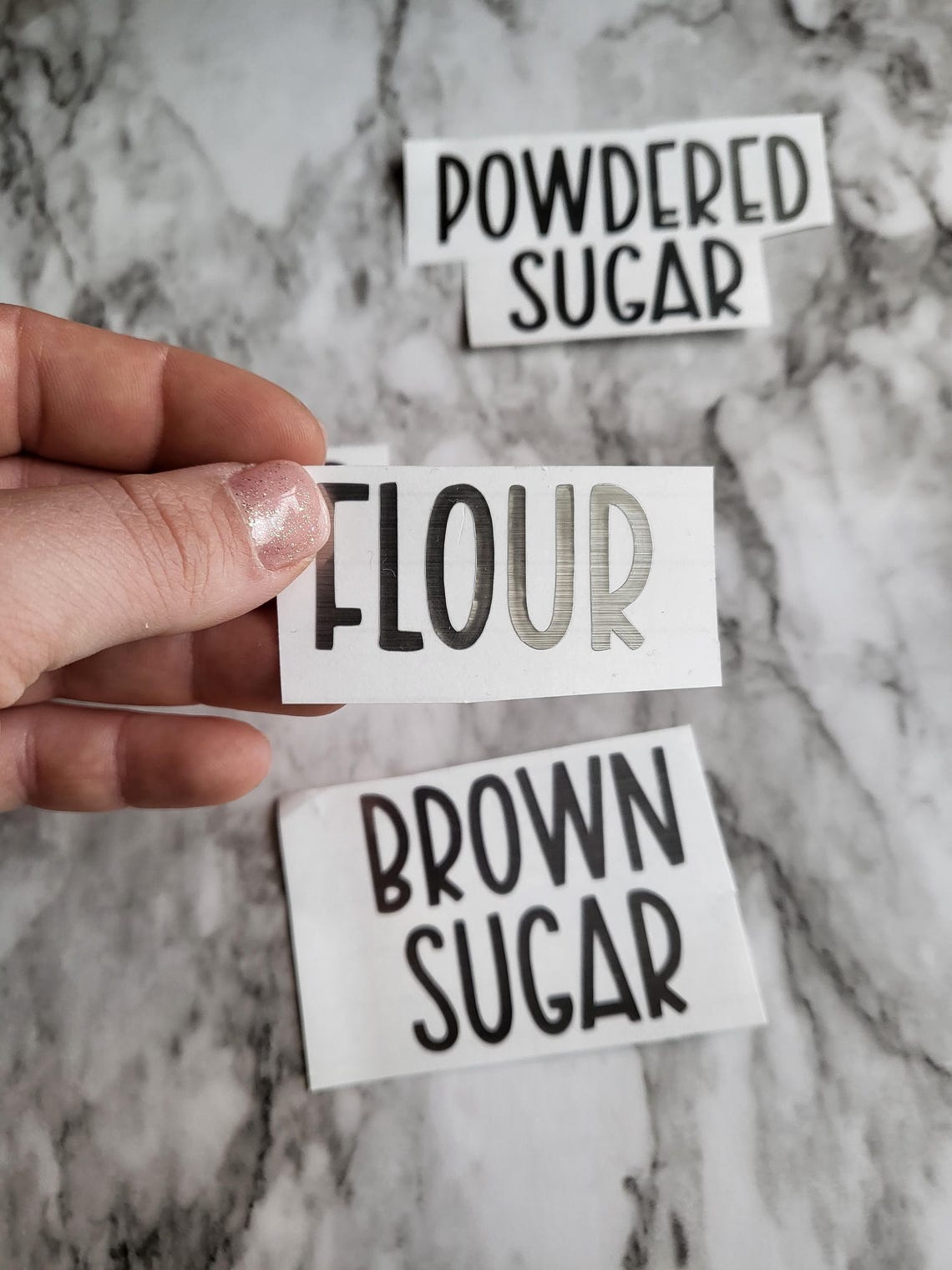 Baking Pantry Labels Set - Modern Vinyl Decals for Sugar, Flour ...