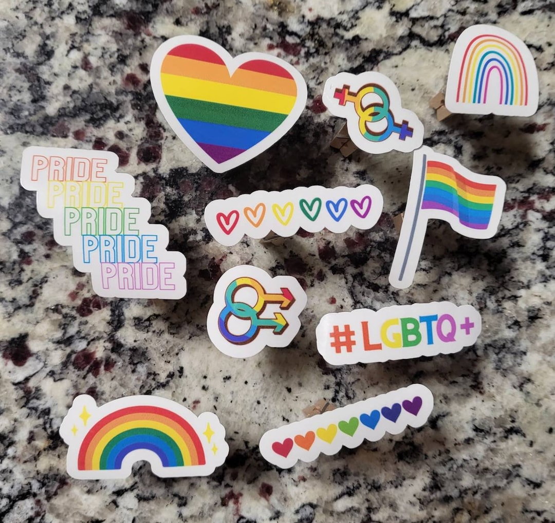 Gay Pride Sticker Pack Bundle | Lgbtq Vinyl Stickers | 10 SMALL Gay ...