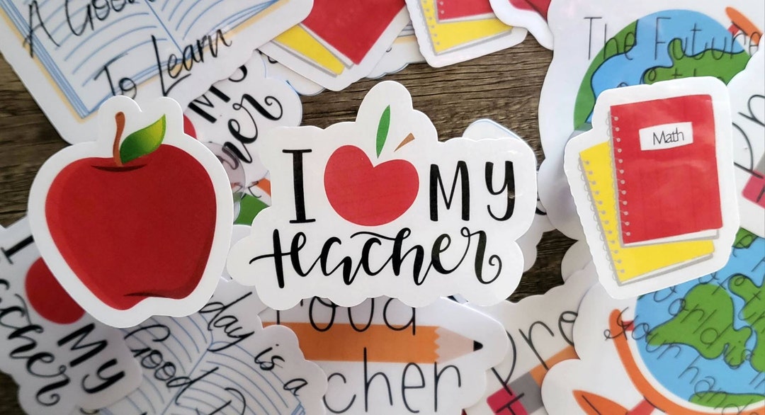I Love My Teacher Sticker Pack | Teacher Appreciation Gift | Education ...