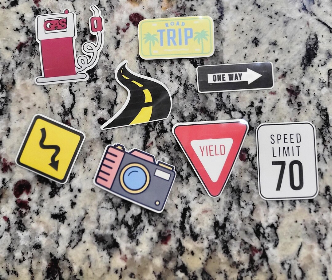 Road Trip Sticker Pack: Travel Scrapbook Stickers, Adventure Icons - Etsy