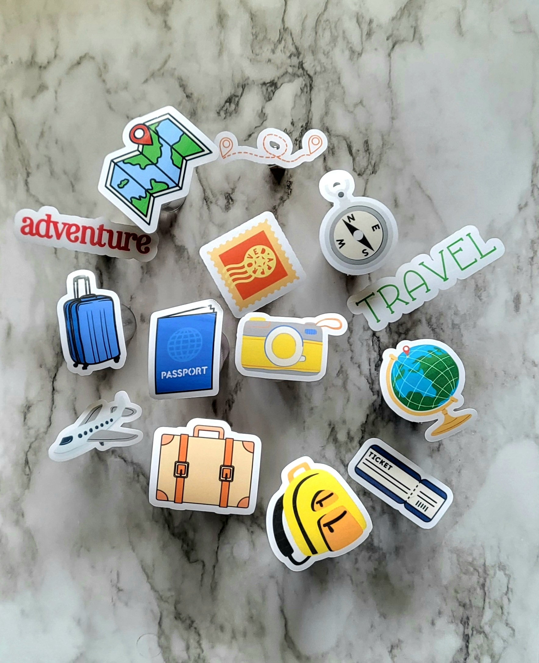 Small Travel Sticker Pack Adventure, Travel Decals 14 Small Travel ...