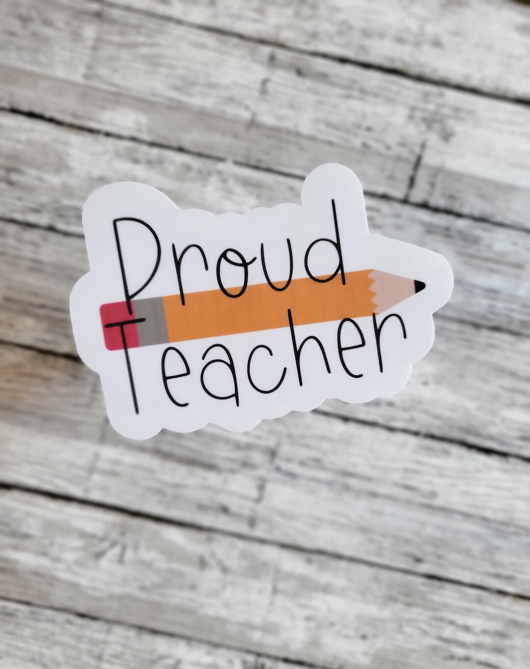 Proud Teacher Sticker Vinyl Decal Teacher Gift - Etsy
