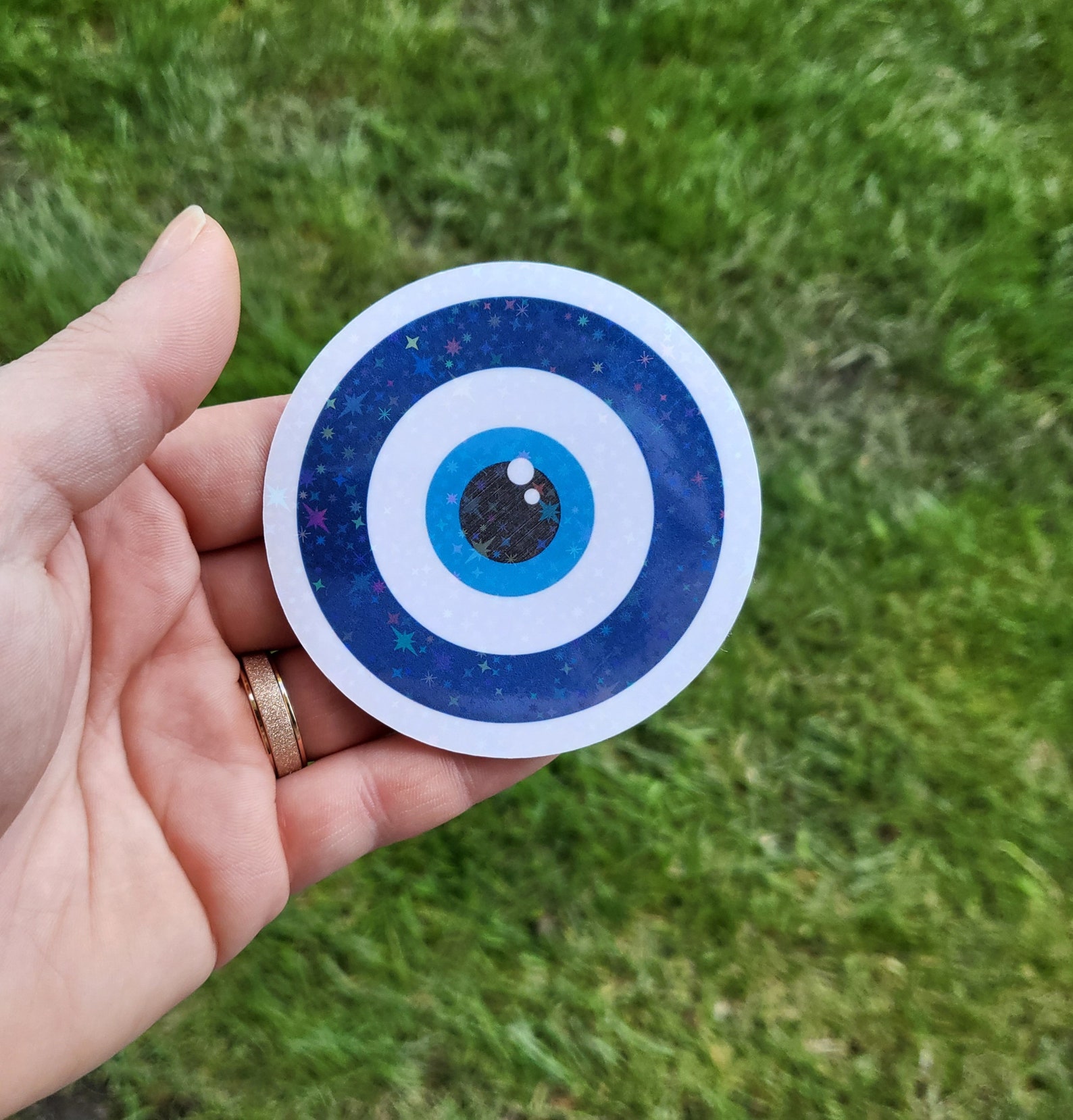 Evil Eye Holographic Sticker: Protective Die Cut - Choose at Checkout ...