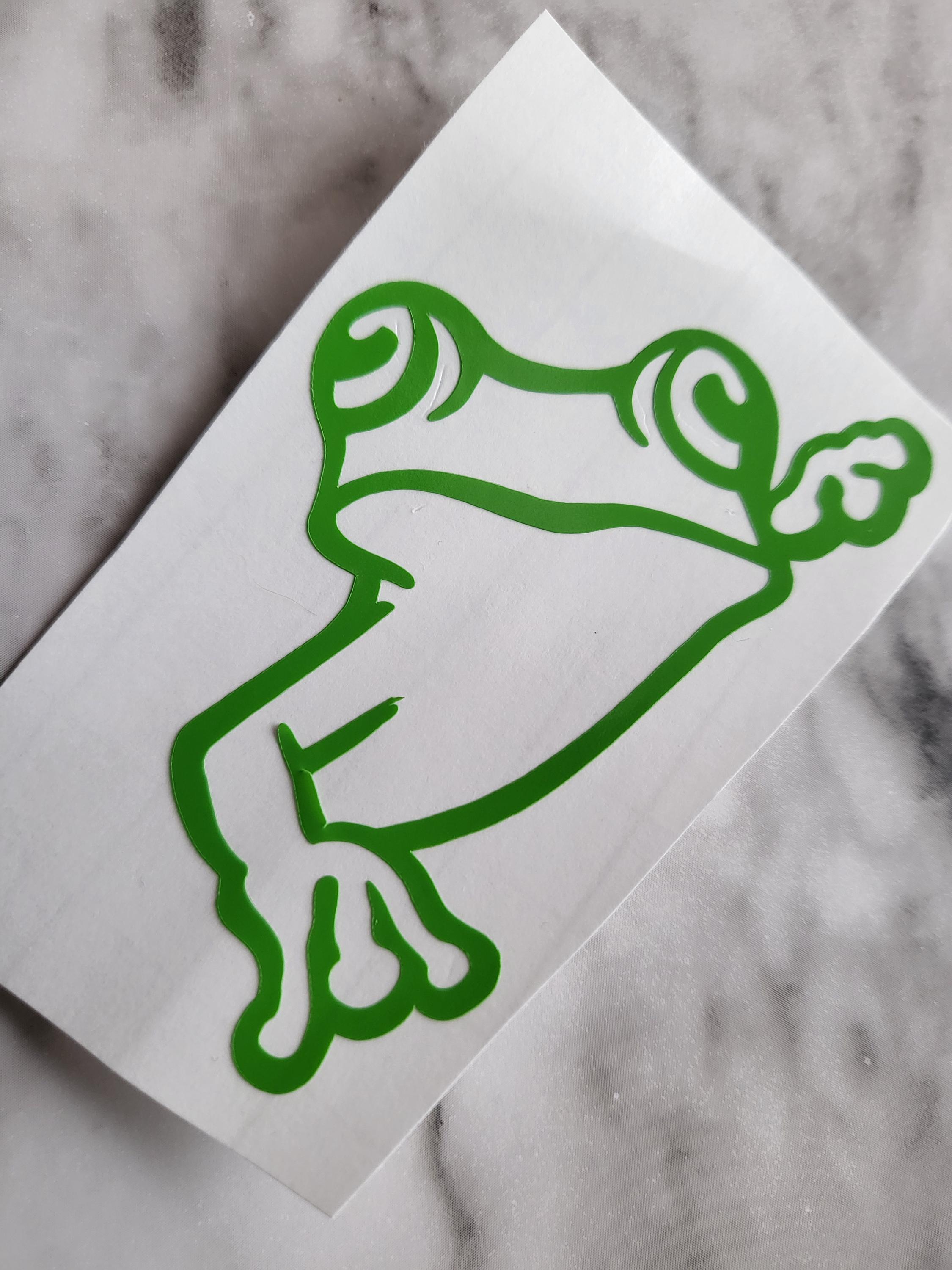 Frog Leg Vinyl Decal Green Frog Sticker Cute Vinyl Decor Laptop Water ...