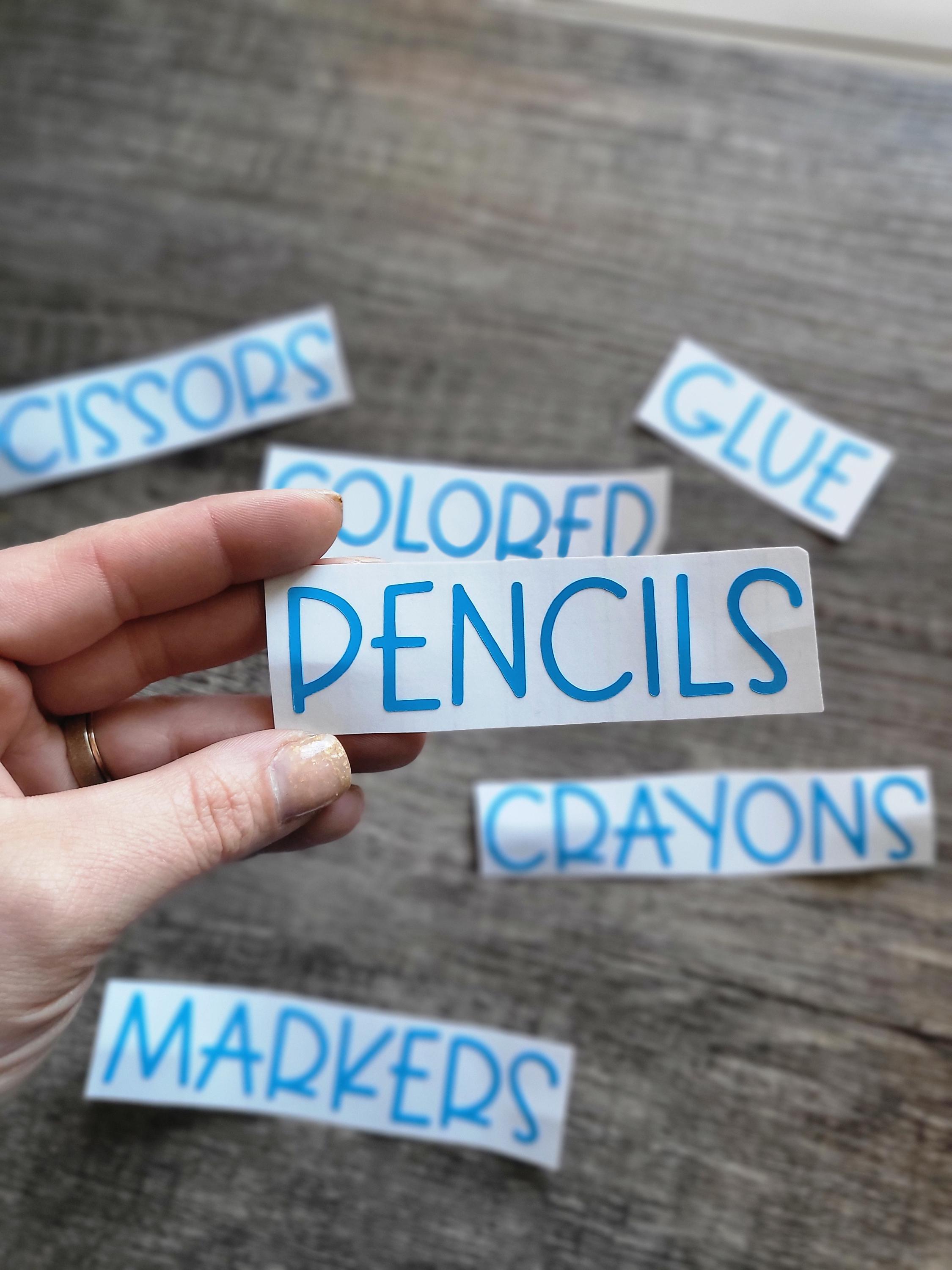 Craft Supply Labels – Vinyl Decals for Classroom or Home Organization ...