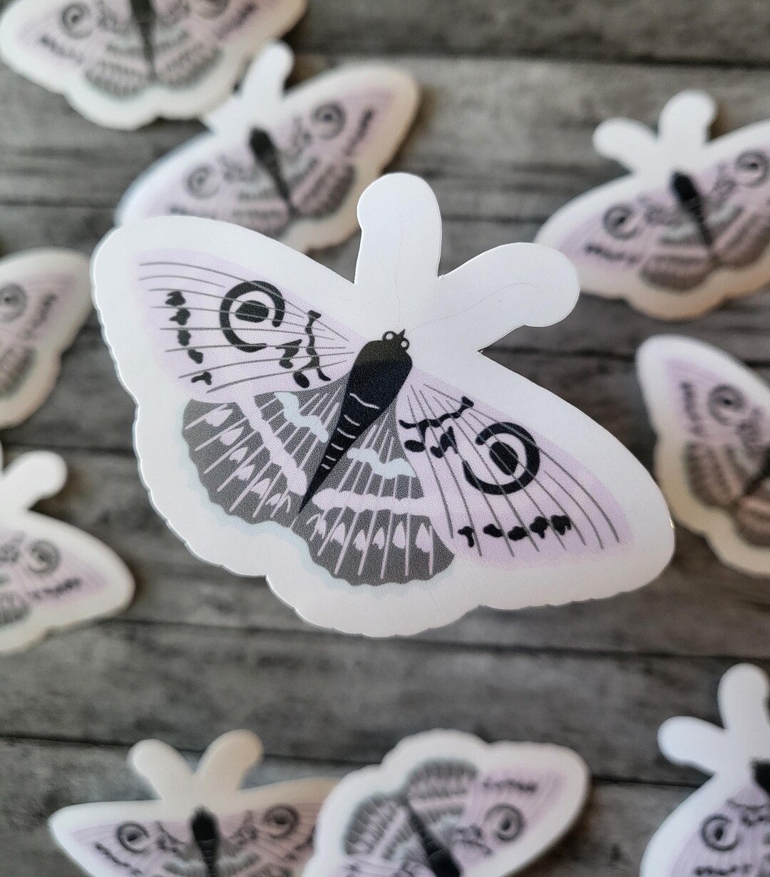 Pastel Moth Sticker Gothic Moth Vinyl Decal Aesthetic Insect Sticker ...
