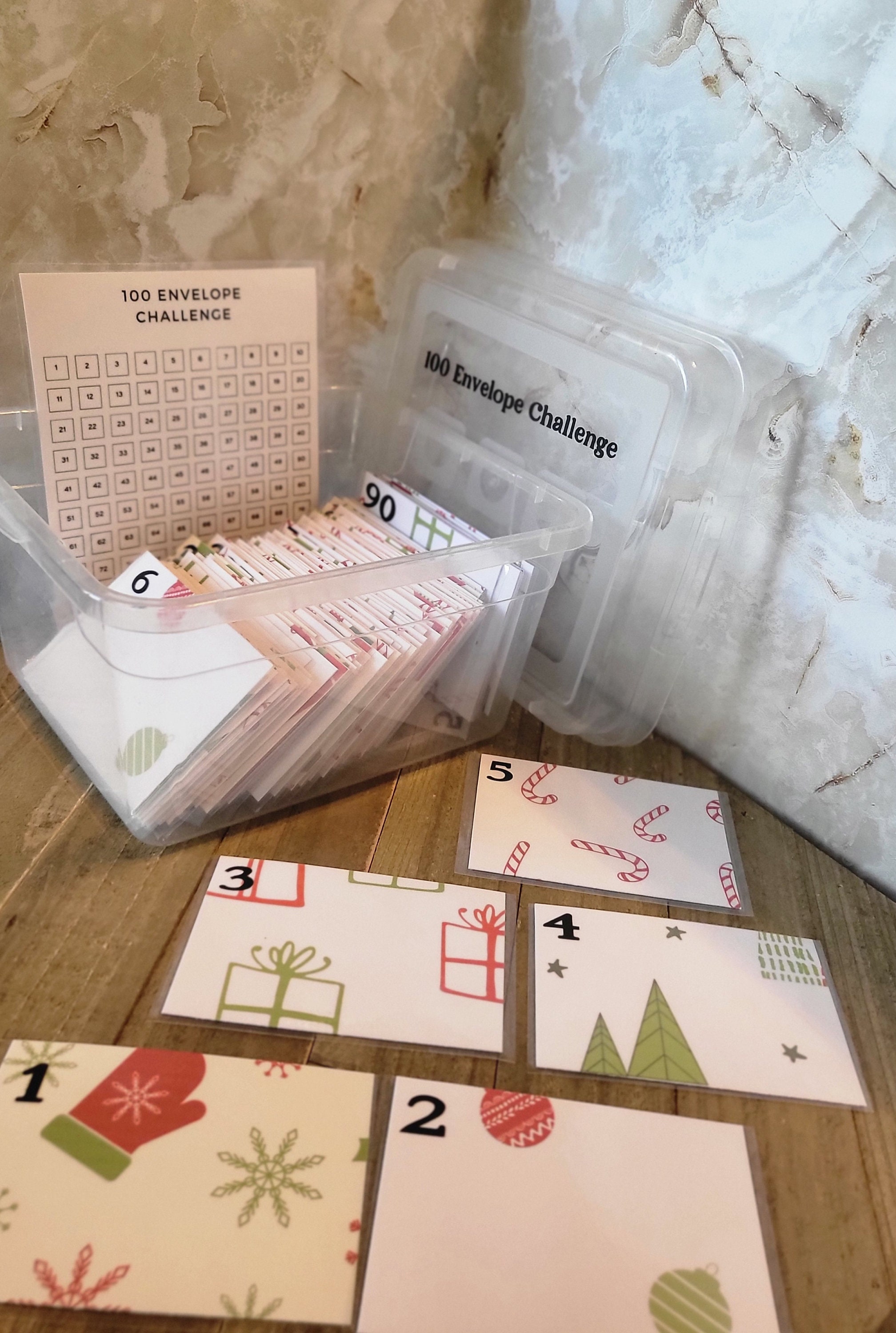 100 Envelope Challenge Kit With Tracker Ultimate Savings Box - Etsy