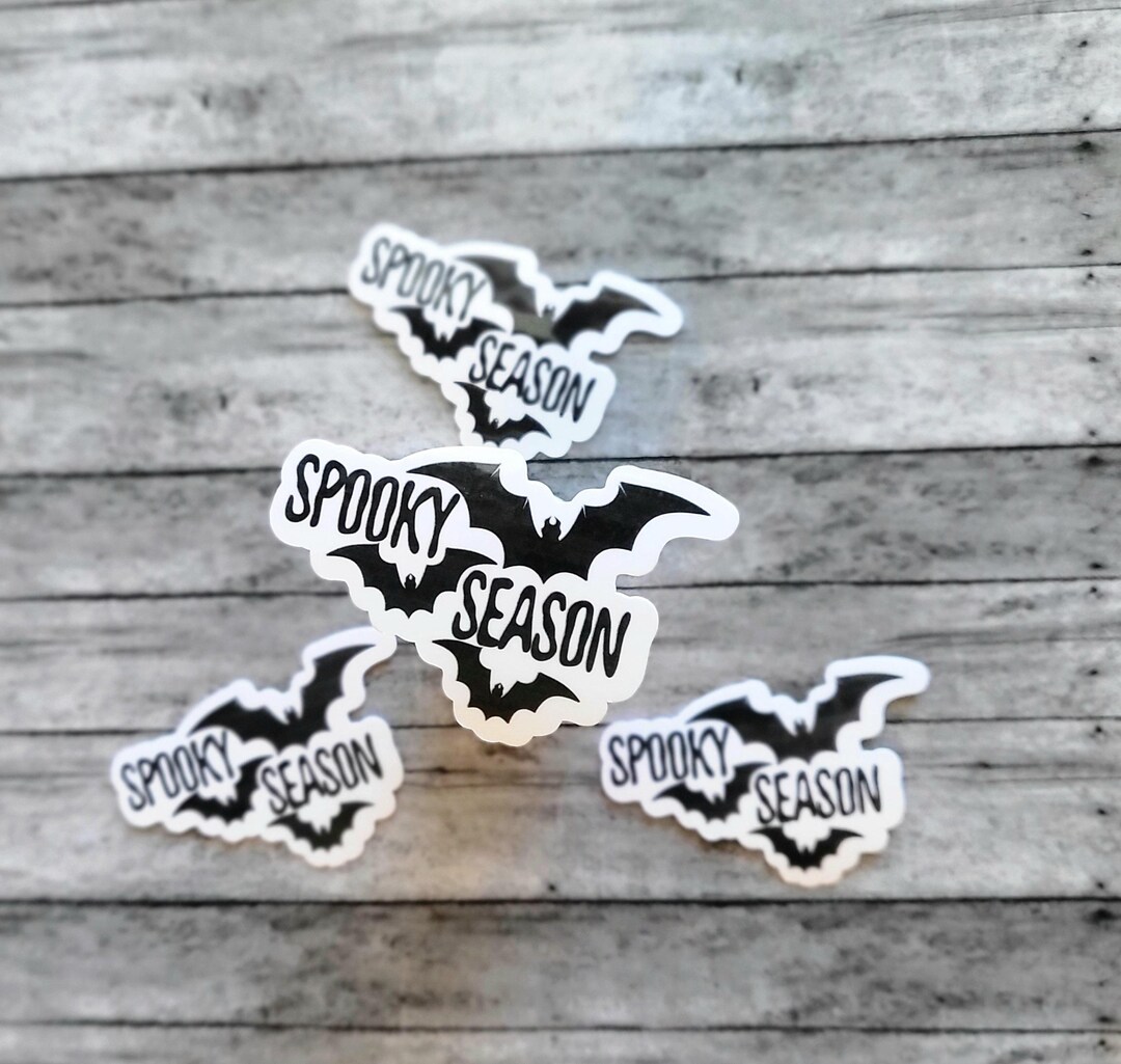 Spooky Season Bat Sticker | Gothic Halloween Vinyl Decal - Etsy