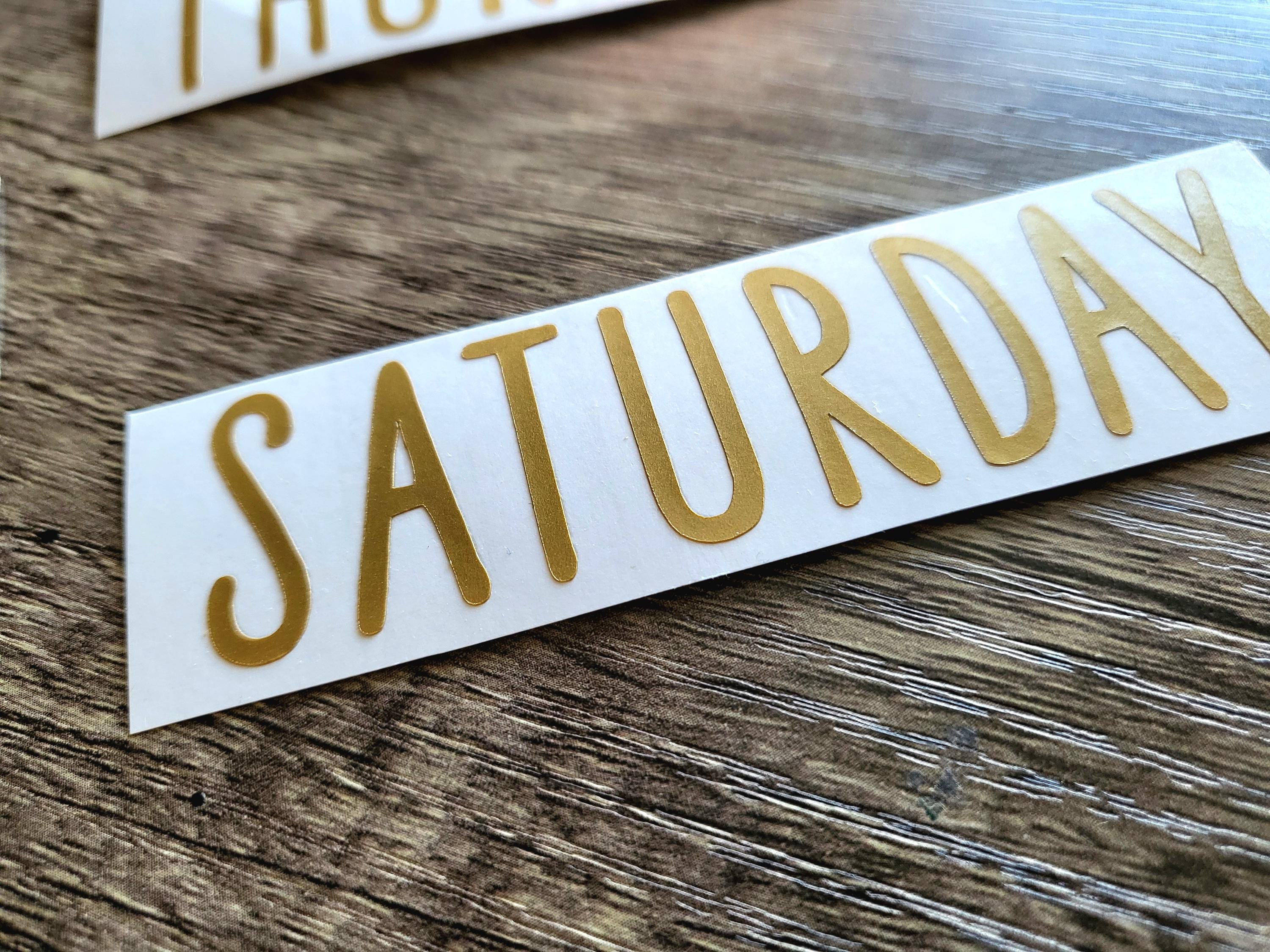 Days of the Week Organizing Labels Pre-made Vinyl Decal Set ready to ...