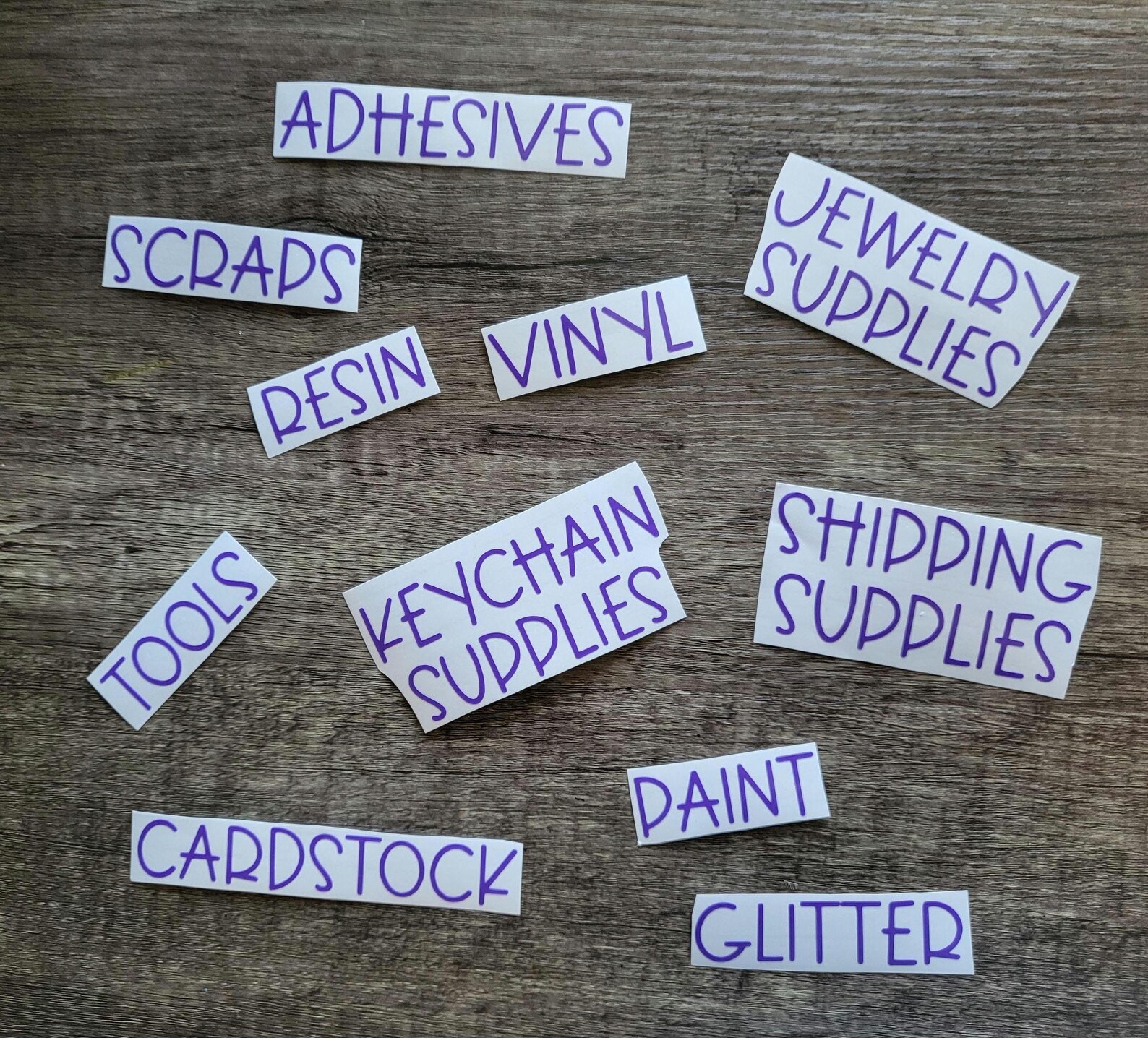 Craft Room Labels Set – Vinyl Decals for Craft Supplies & Organization ...
