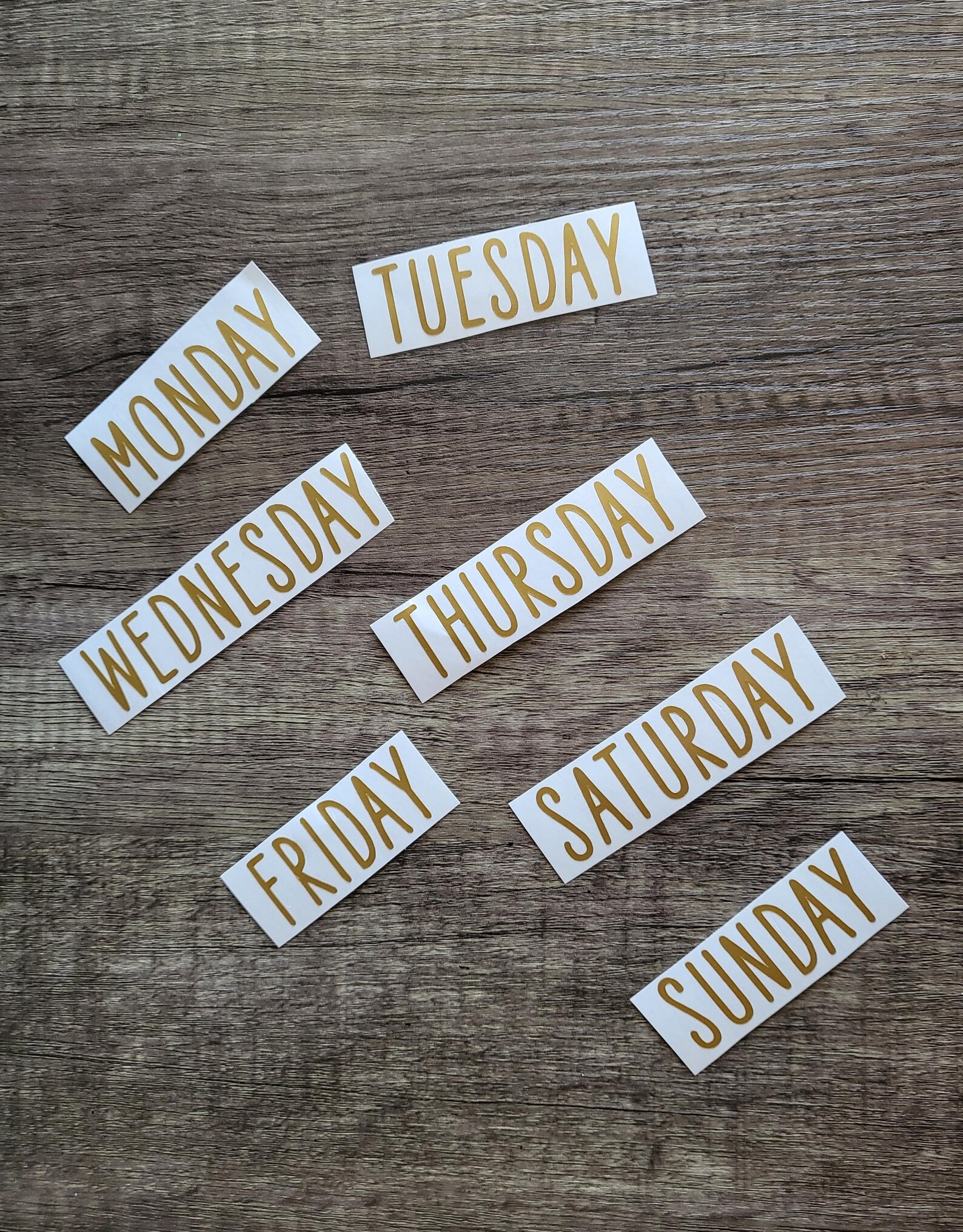 Days of the Week Organizing Labels Pre-made Vinyl Decal Set ready to ...